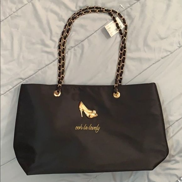 DSW | Bags | Nwt Dsw Black Bag With Gold Heel Decal | Poshmark